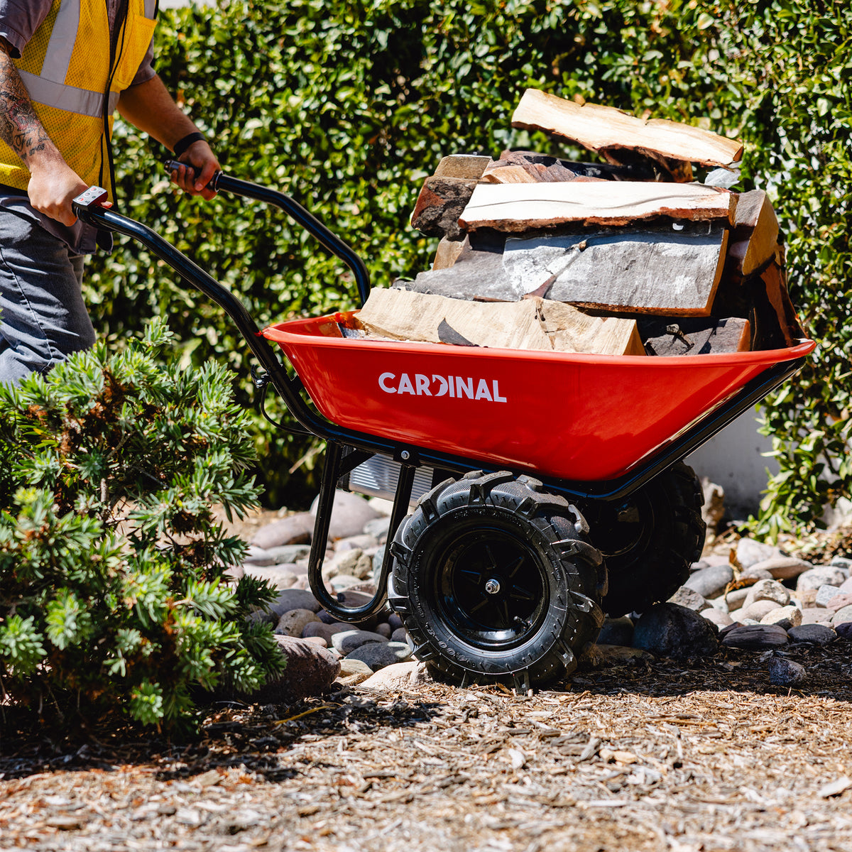 Electric Utility Cart 40V Battery-Powered Wheelbarrow 570-lb. Bucket C ...