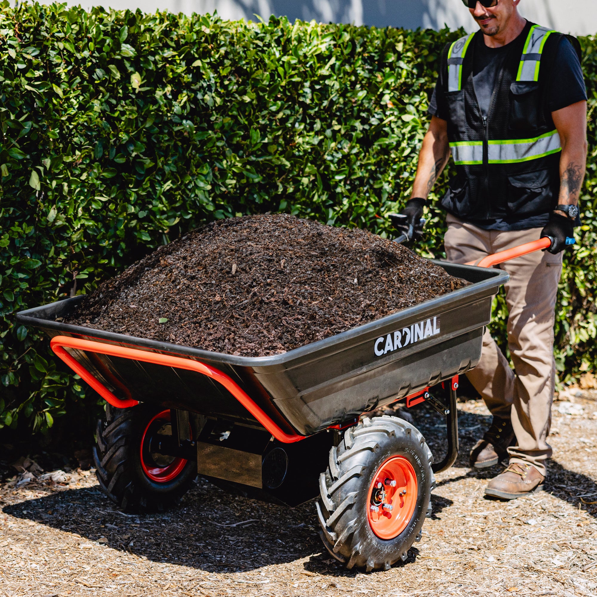 Powered wheelbarrow store