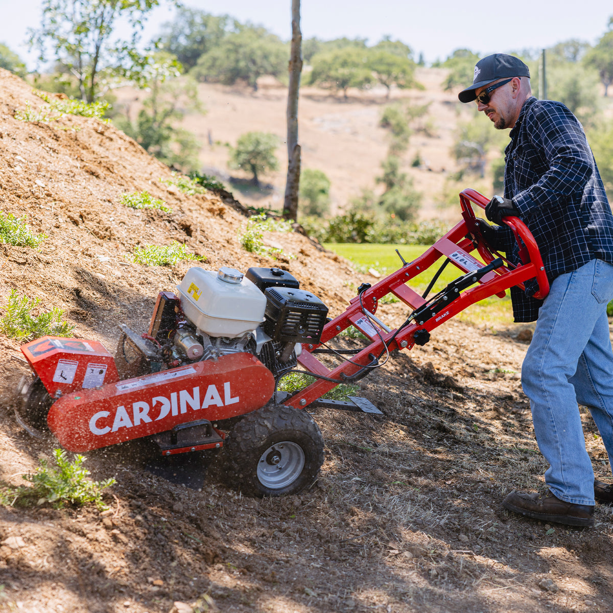 Stump Grinder with 12" Blades 13HP Honda GX390 Off-Road Tree Stump Rem ...